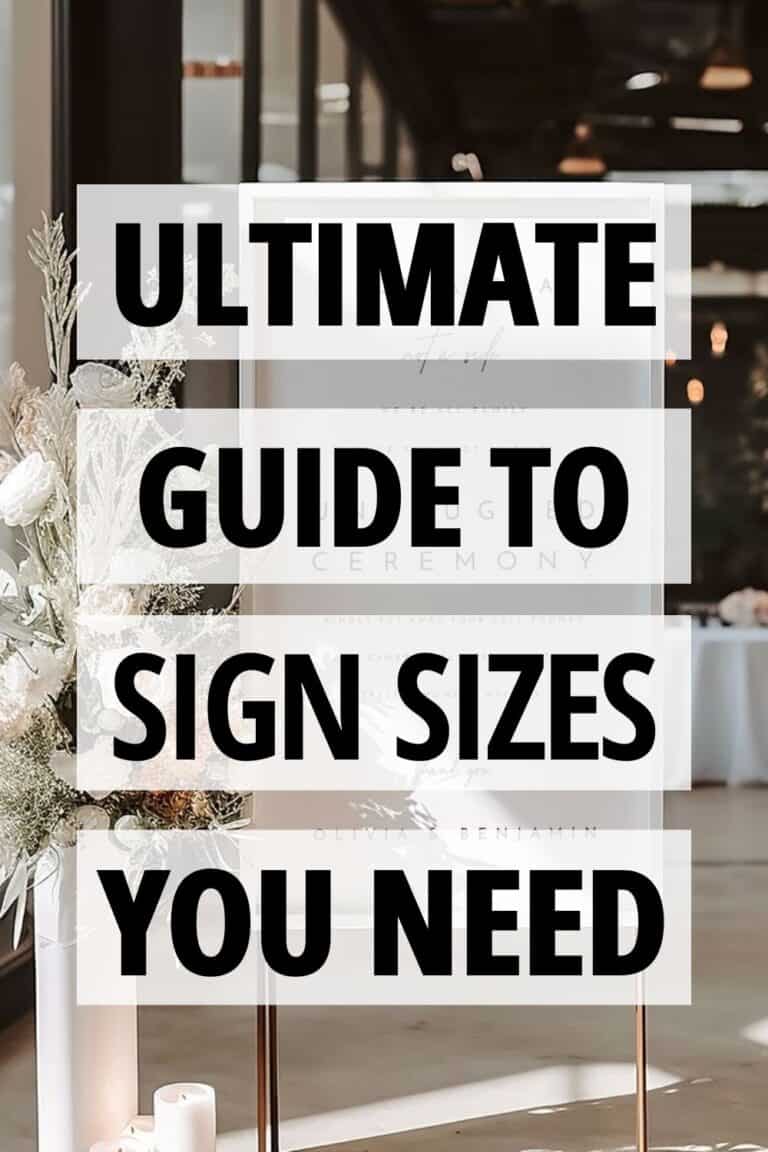 The Ultimate Guide to Wedding Sign Sizes for a Seamless Celebration ...