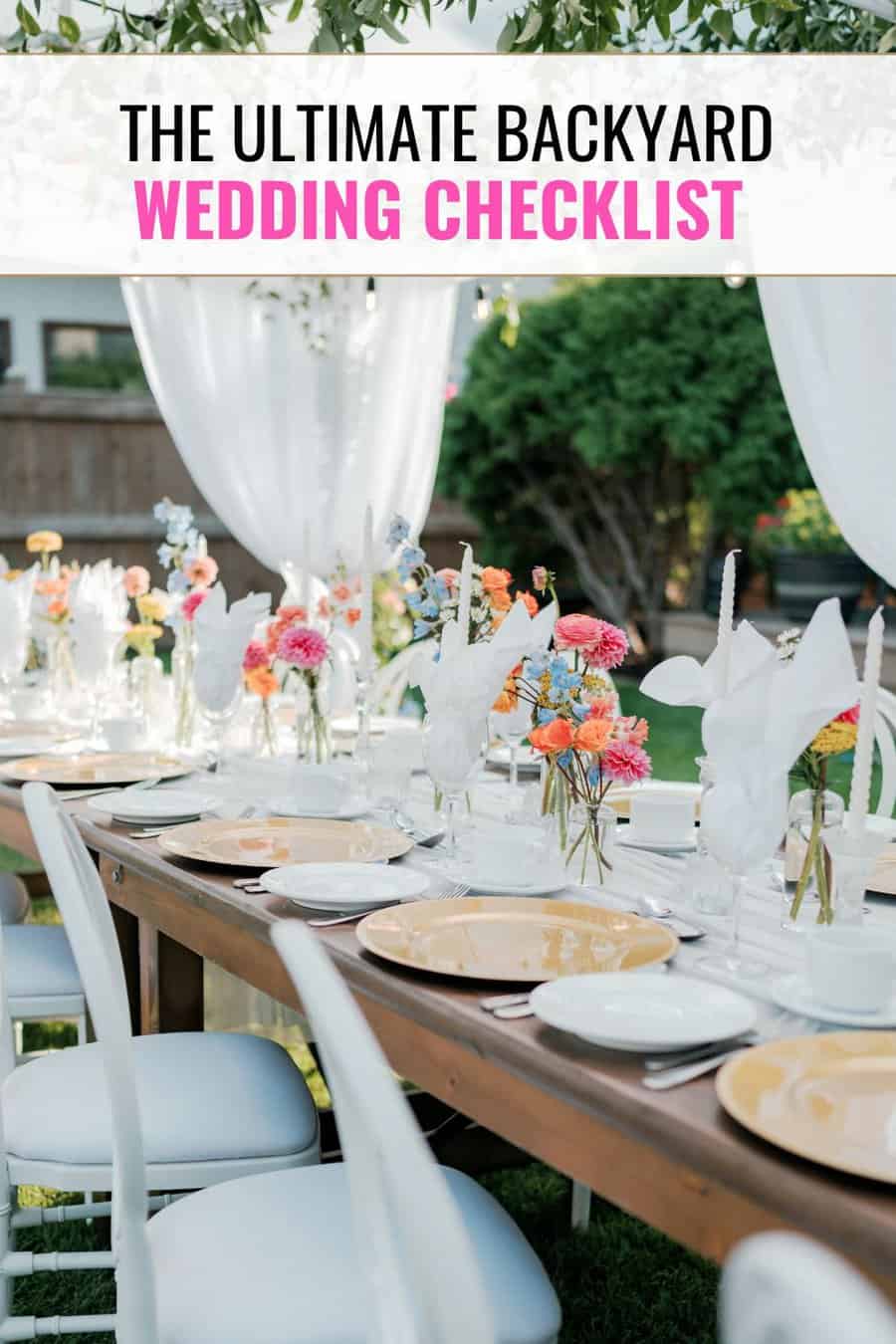 The Ultimate Backyard Wedding Checklist (on a Budget) - Finds For Her
